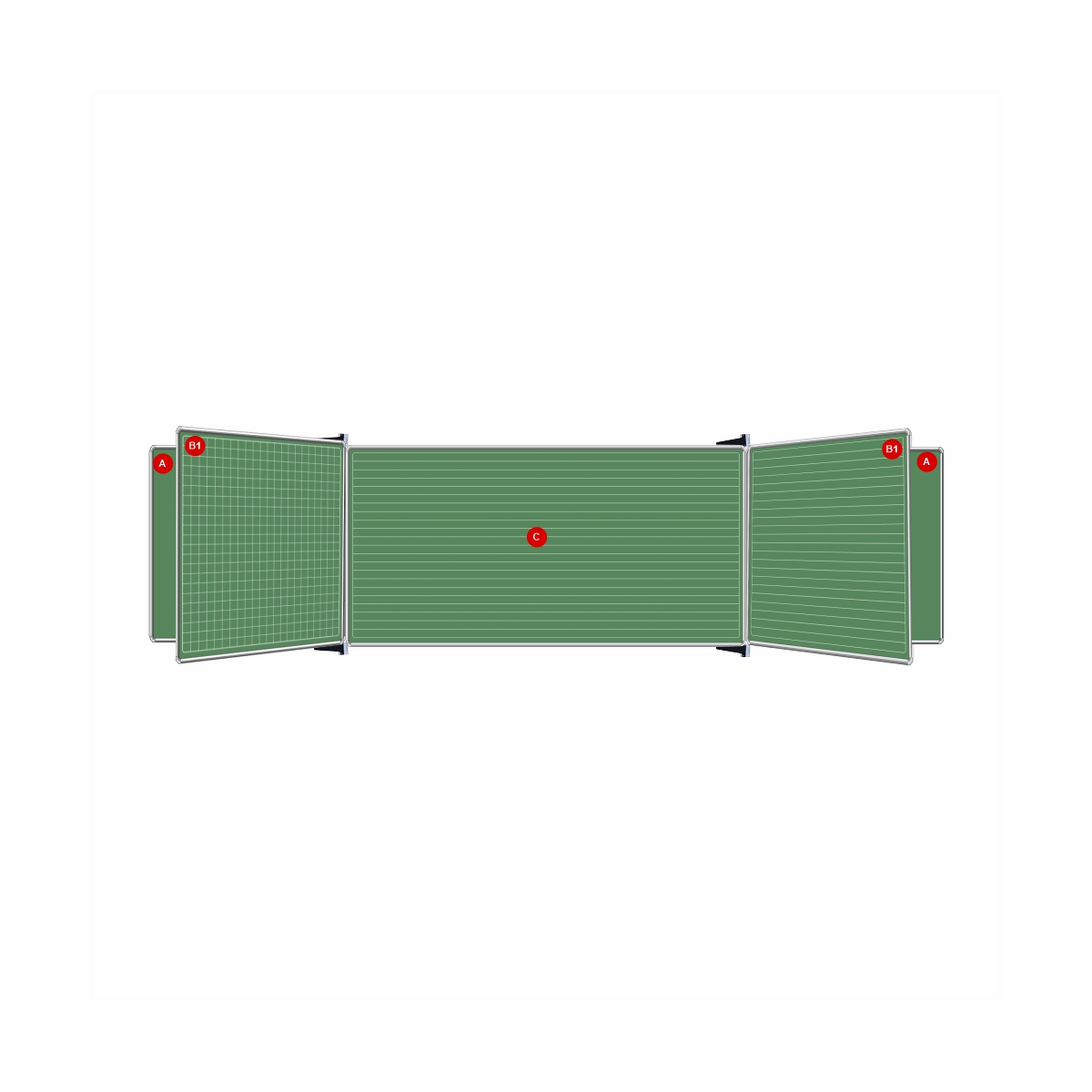 Educational Board S/Leaf 1220*910 Non-Mag Chalk Line/Squares for sale ...