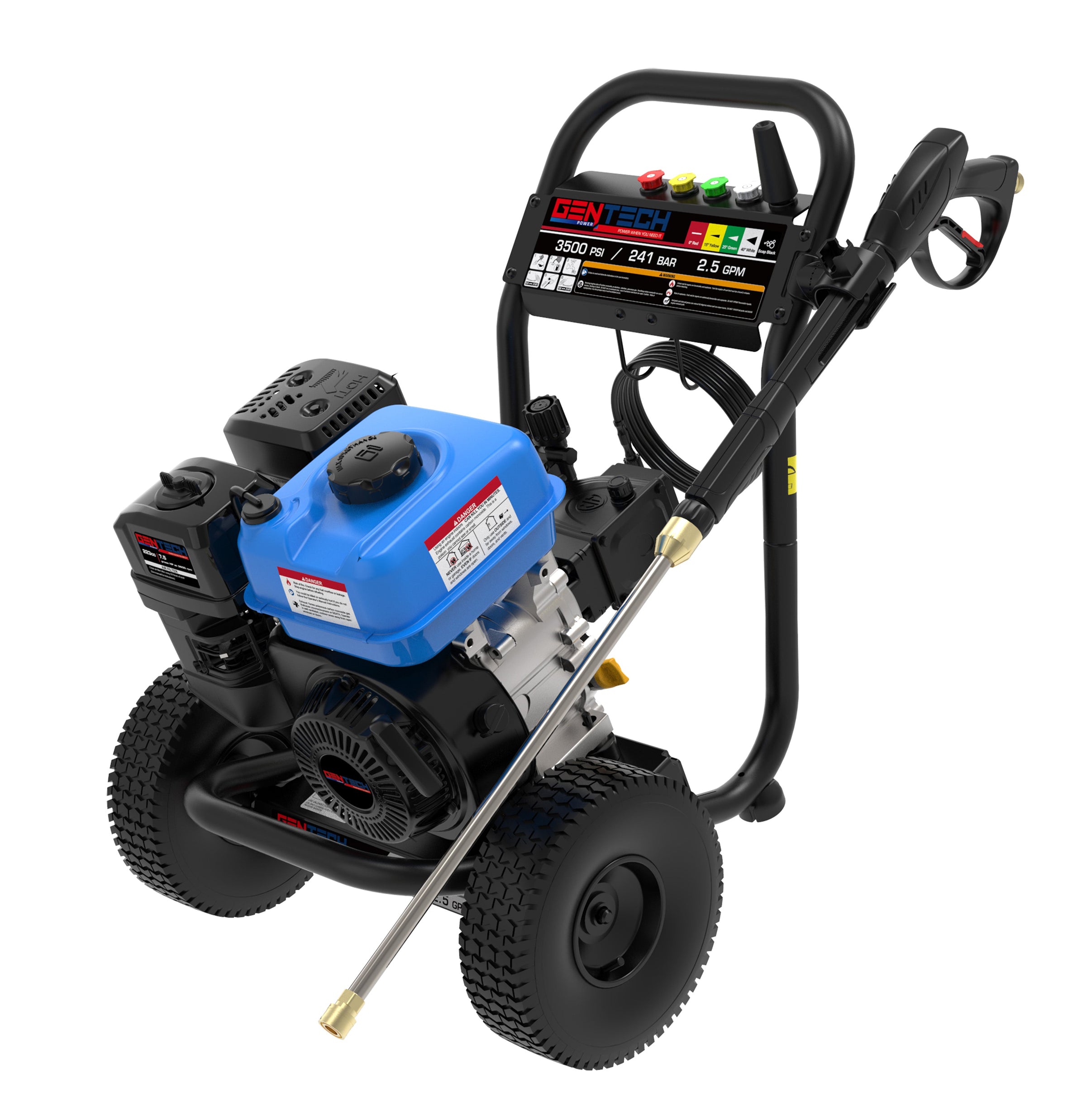 Gentech 240 Bar / 3500 Psi Semi-Industrial Petrol Pressure Washer ...