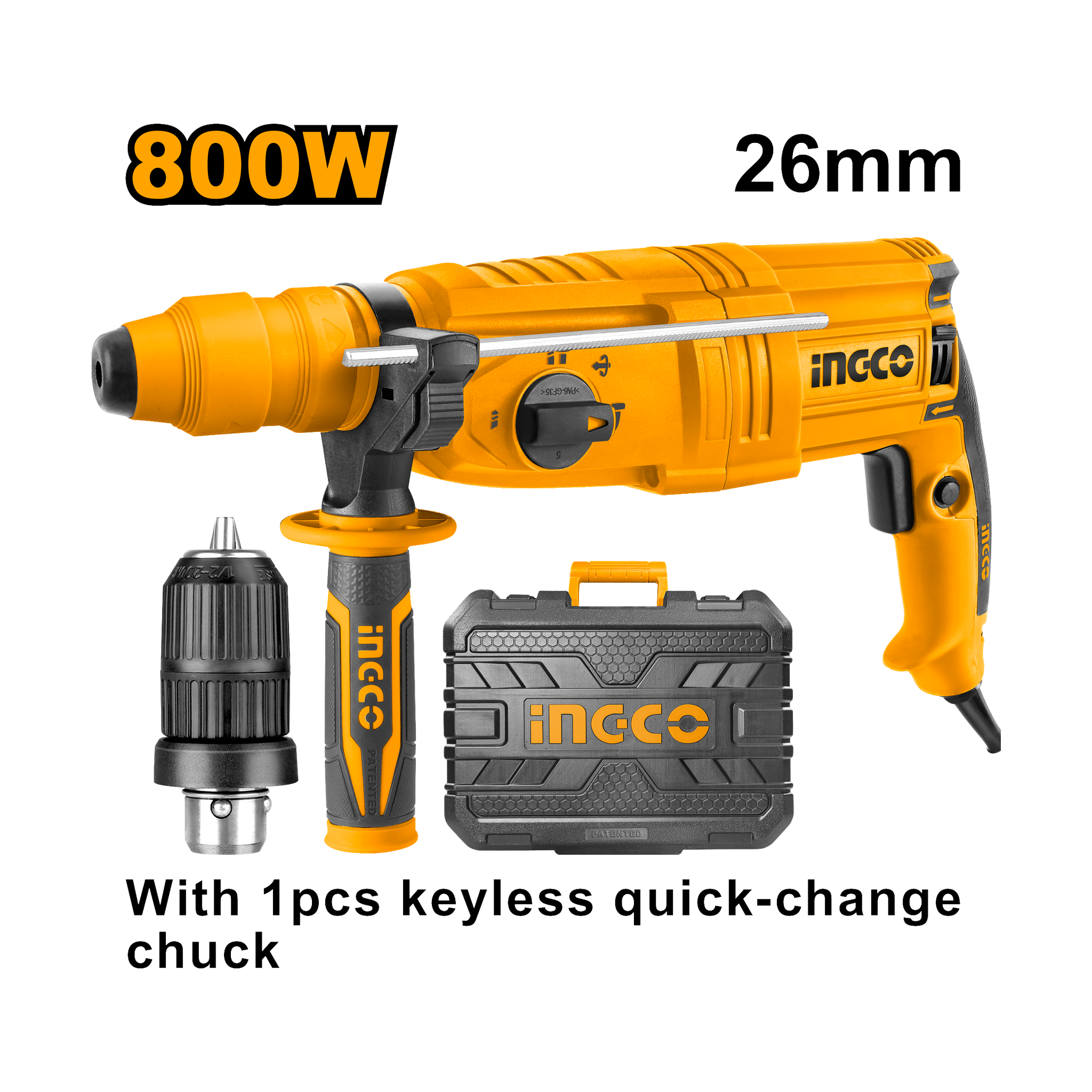 Ingco rotary hammer sds plus 800w rgh9028-2 for sale | AHM Online (Pty) Ltd