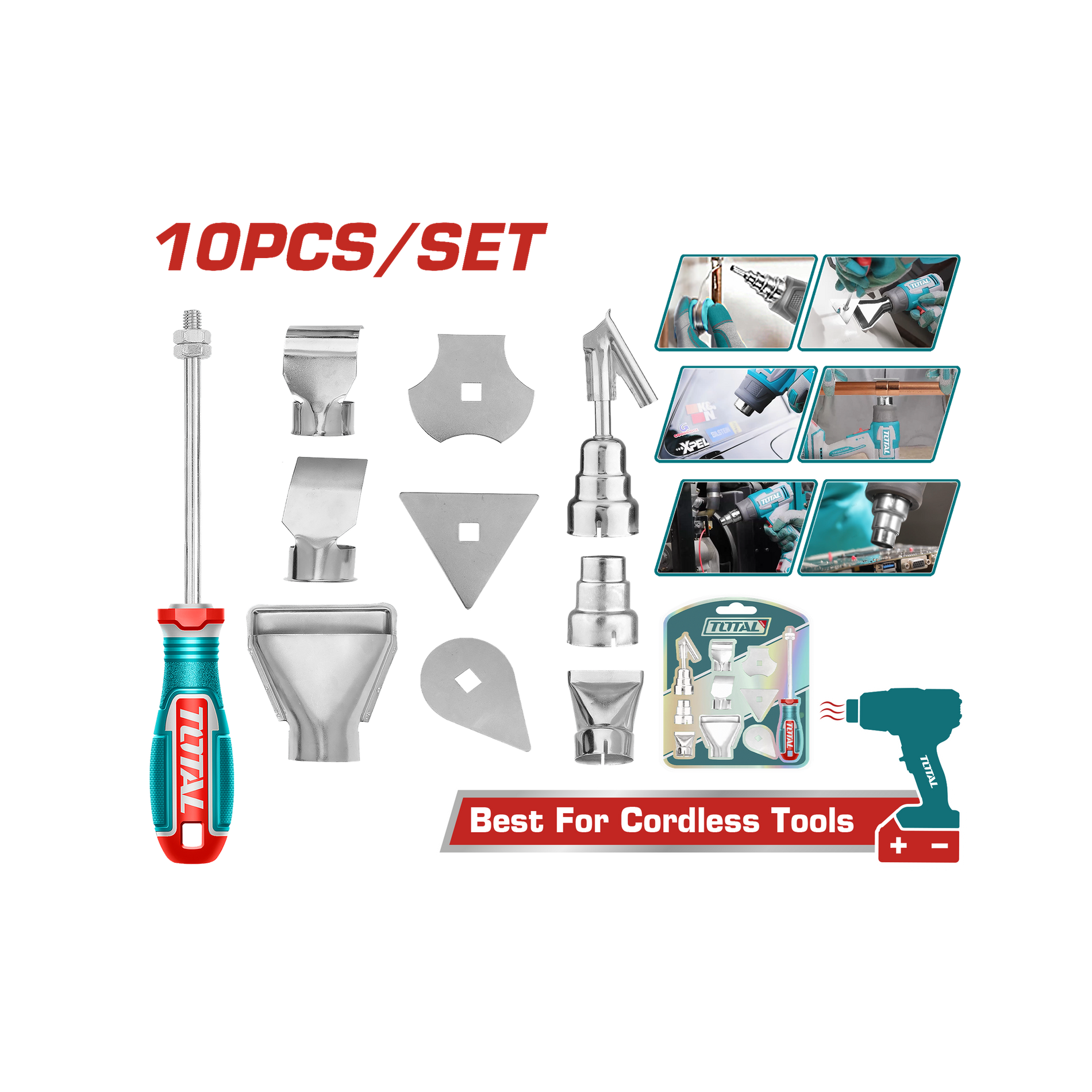 Total Heat Gun accessories 10 Pcs TBA1011 for sale | AHM Online (Pty) Ltd