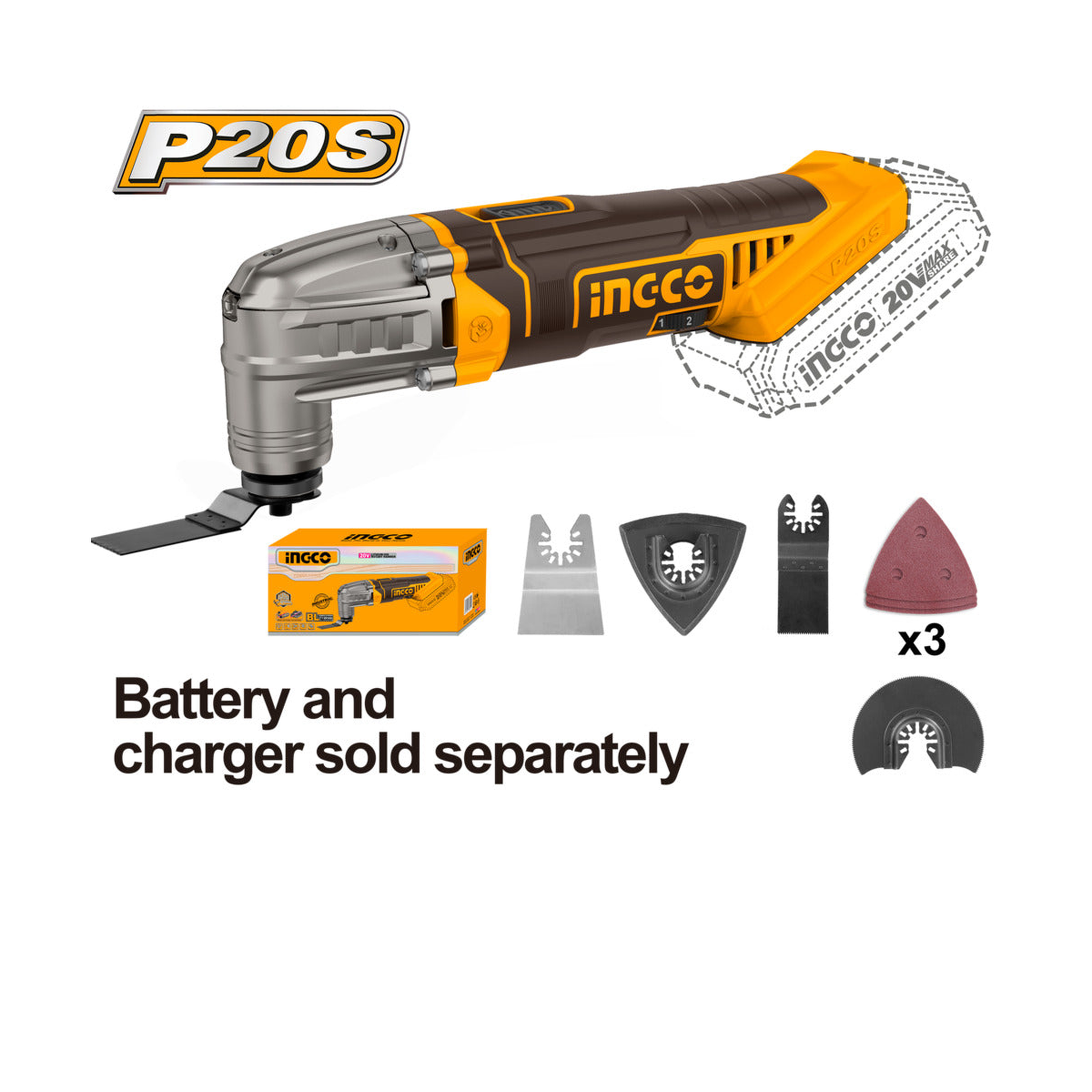 Ingco 20v lithium-ion multi-tool cmli2022 for sale | AHM Online (Pty) Ltd