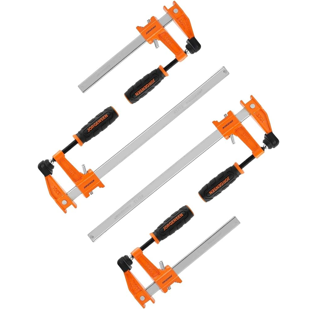 Jorgensen Medium Duty Steel Bar Clamp 4 Piece Set 2 x 150mm & 2 x 305mm ...